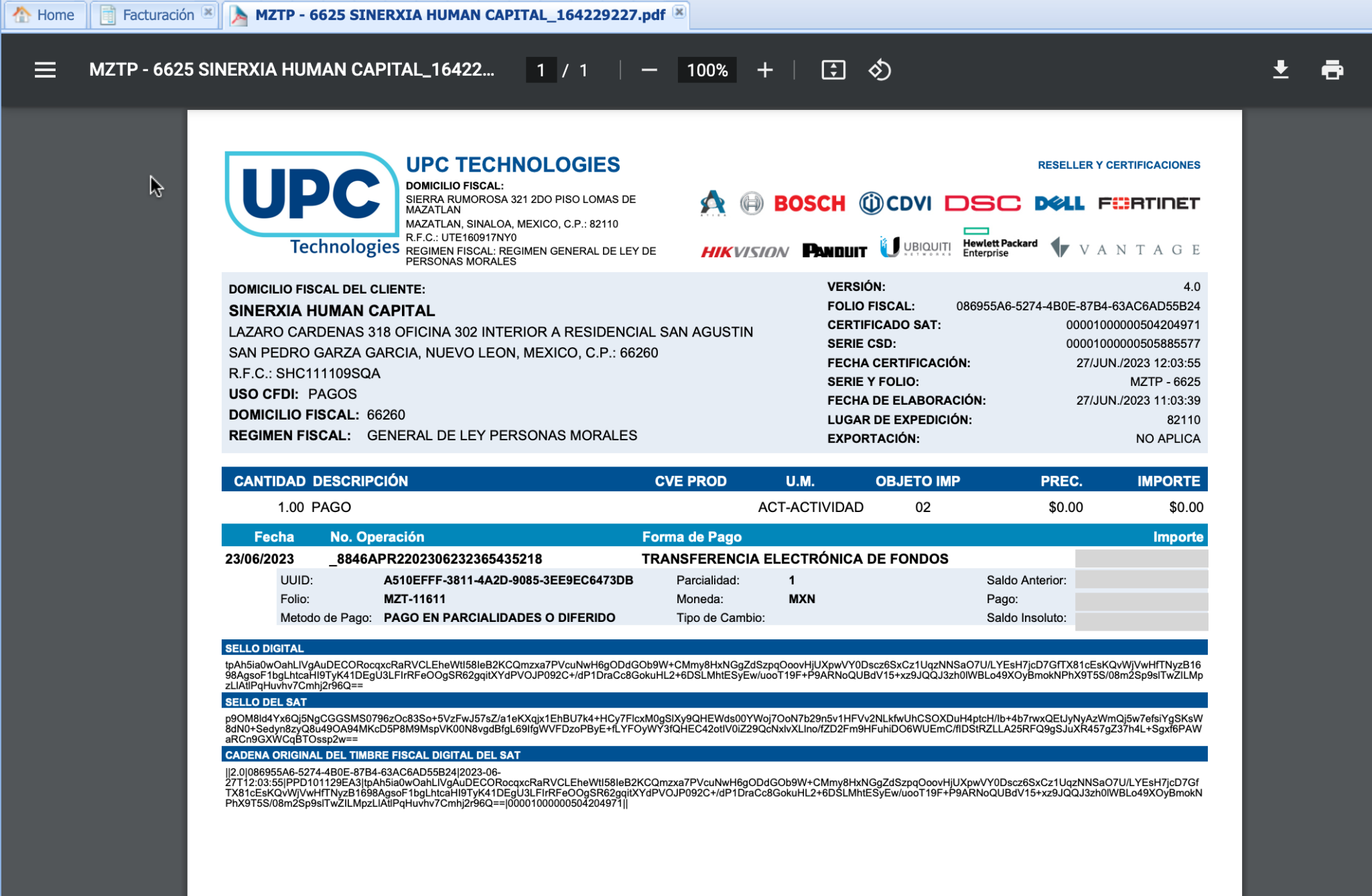 Facturación - Atica